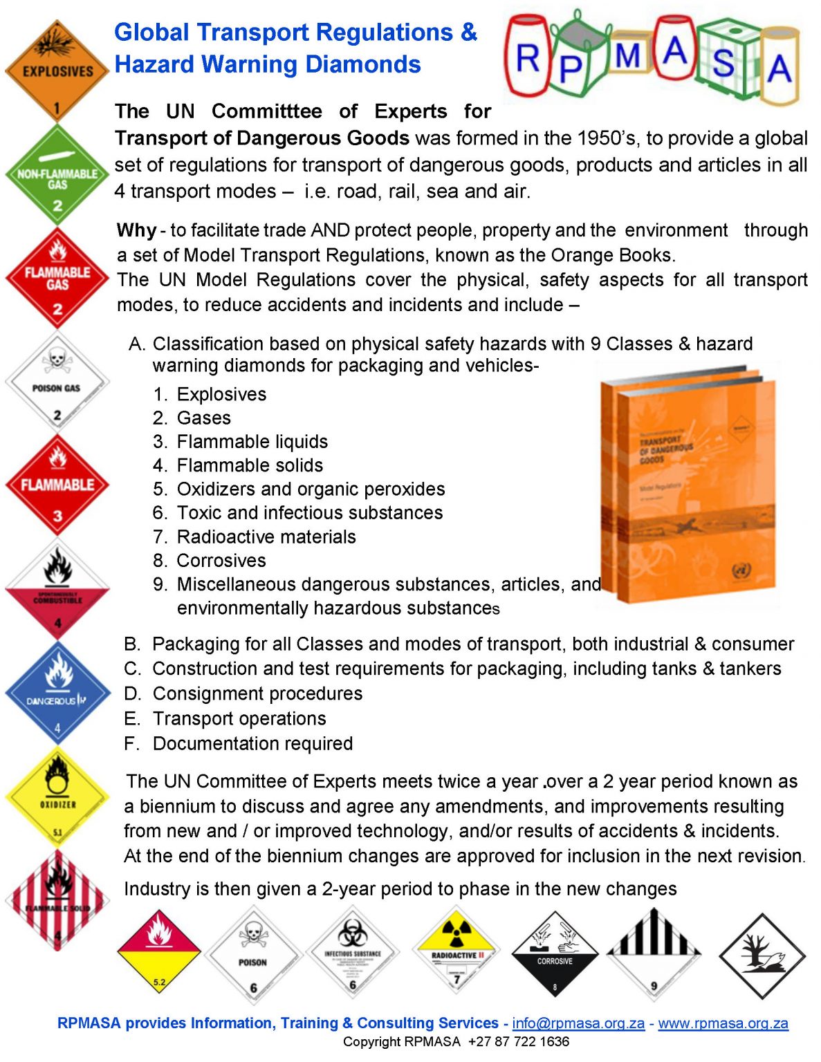 Global Transport Regulations & Hazard Warning Diamonds – RPMASA